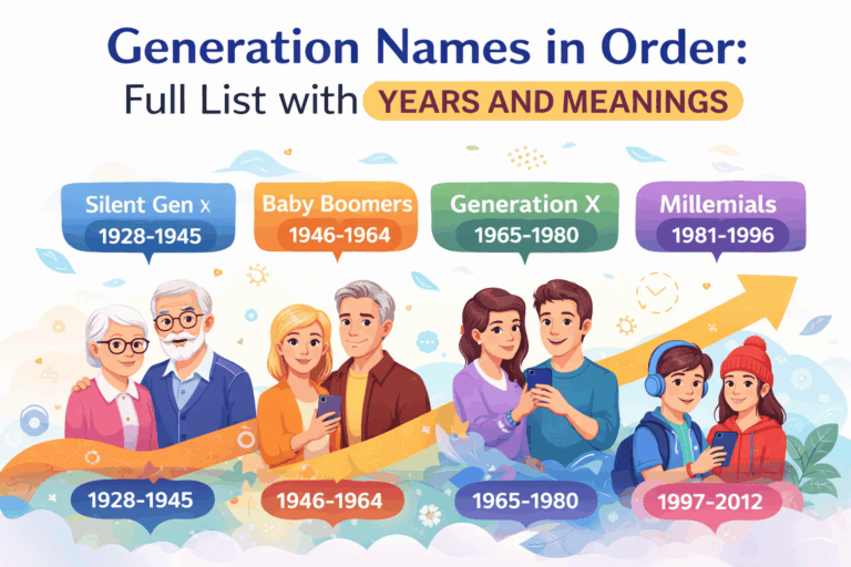 Generation Names in Order: Full List with Years and Meanings ...